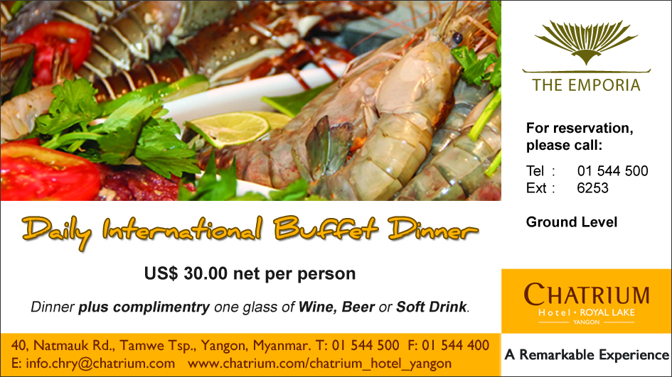 International Buffet Dinner at Chatrium Hotel - MYANMORE