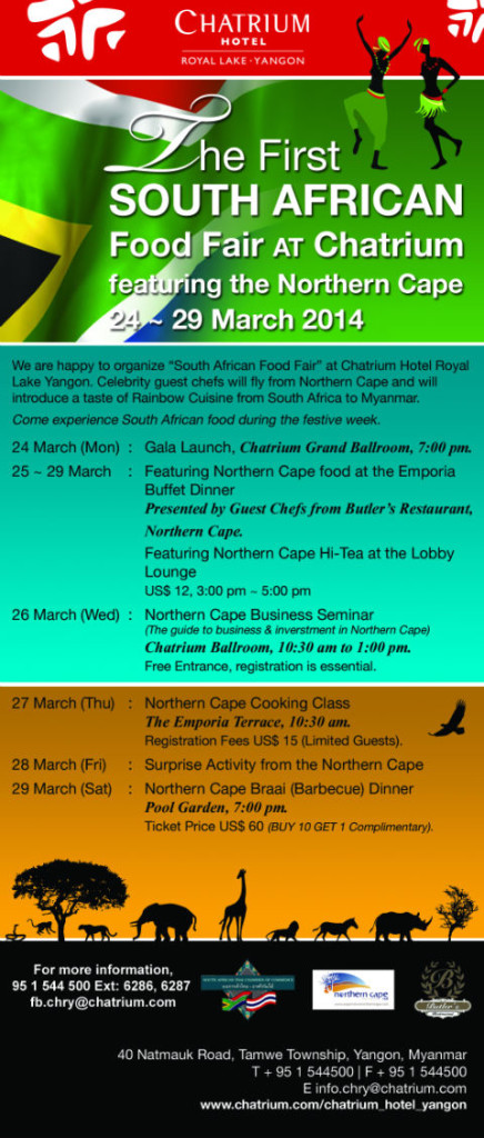 The First South African Food Fair @ Chatrium Hotel - MYANMORE