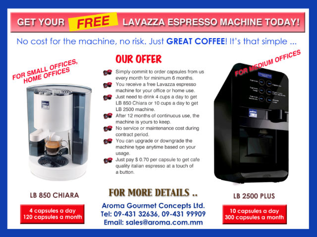 Aroma Coffee Machine Promotion - MYANMORE