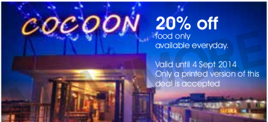 COUPON OF THE WEEK - COCOON CAFE & BAR - MYANMORE