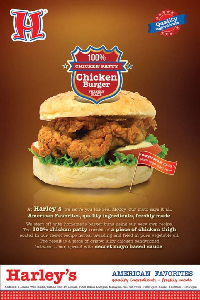 HARLEY'S LAUNCH THEIR NEW CHICKEN BURGER - MYANMORE