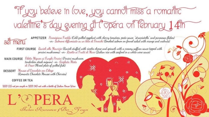 Best Valentine’s Day dinners in Yangon - MYANMORE