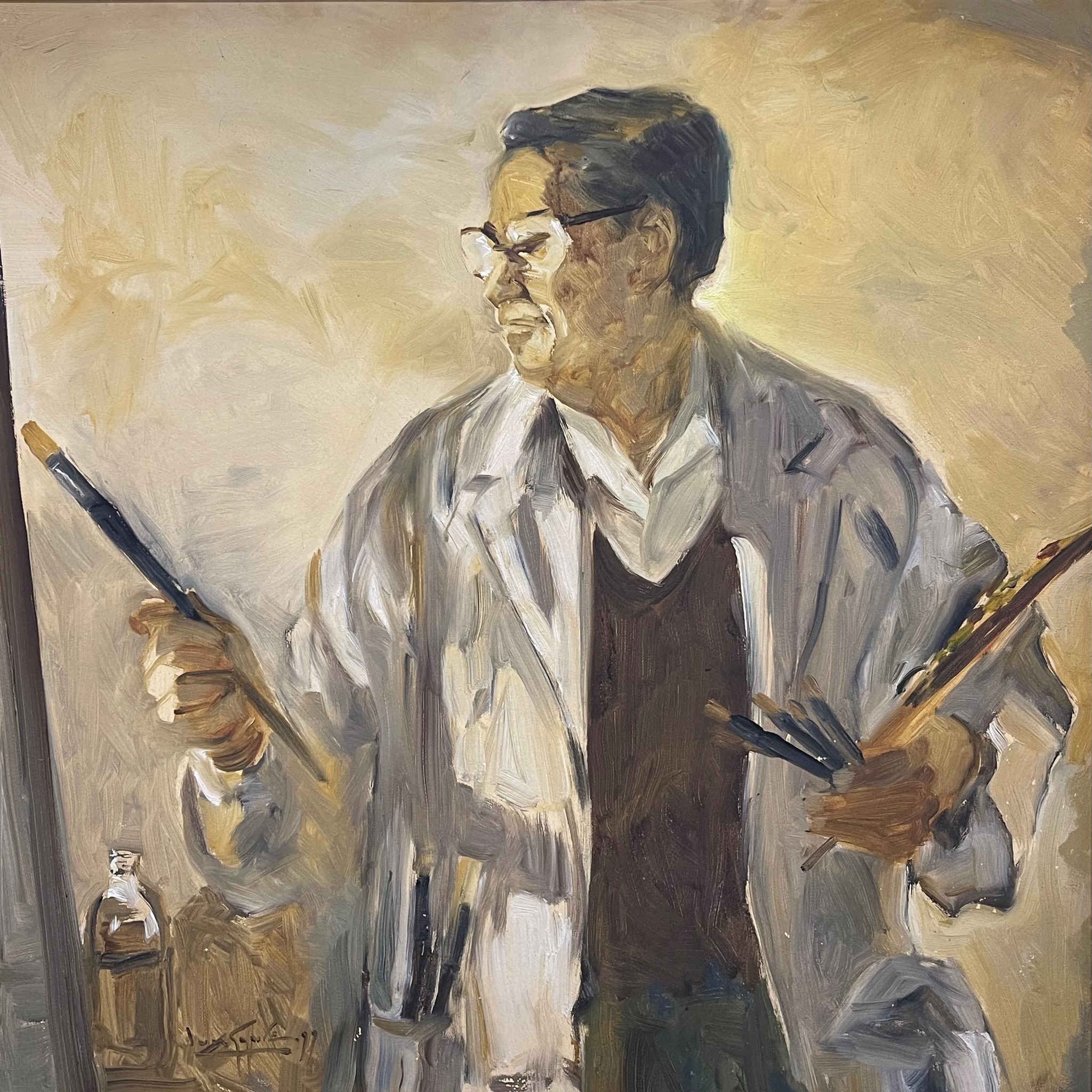 Living legend: Witness Dr. Lun Gywe's art journey on canvas - MYANMORE