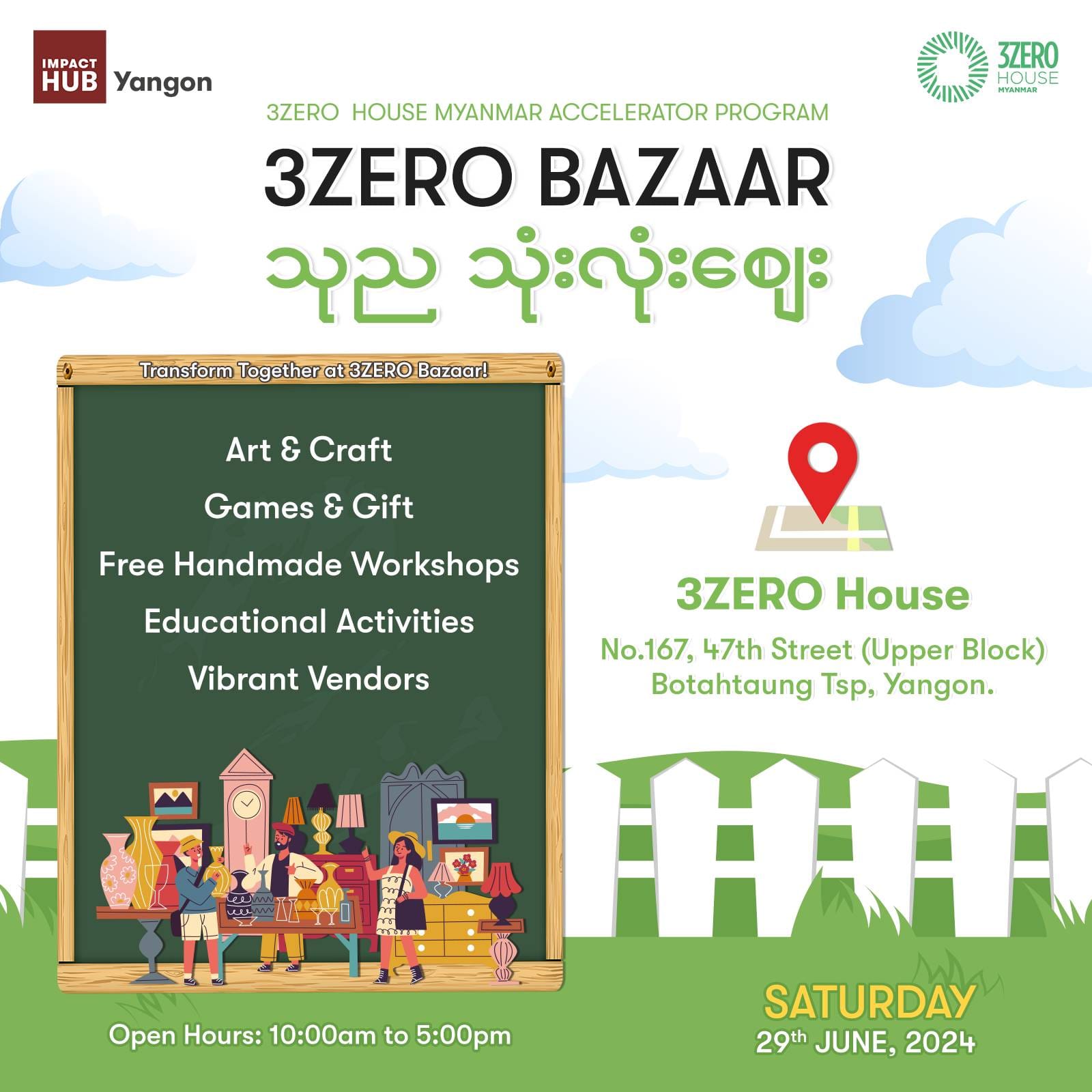 3ZERO Bazaar: Celebrating sustainability and creativity in Myanmar - MYANMORE
